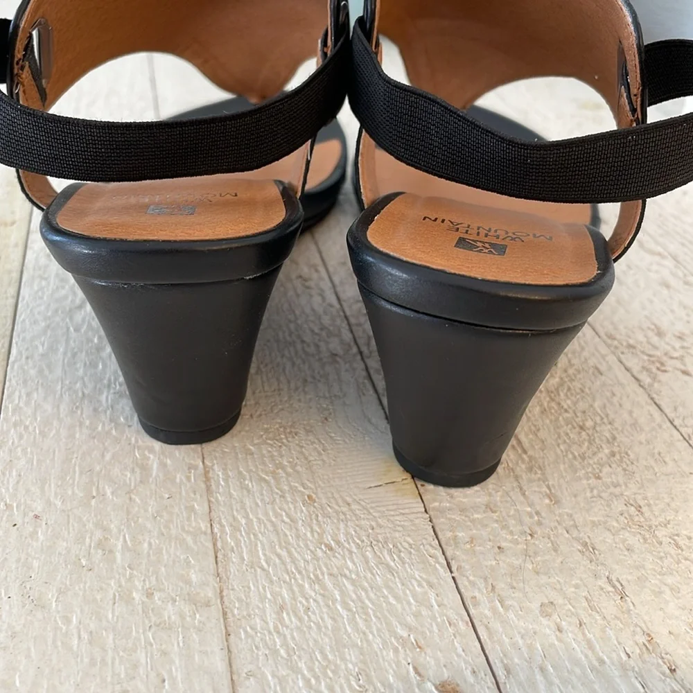 White Mountain | Shoes | White Mountain Black Wedge Sandal 85 New ...